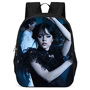 Paroiluse Wednesday Addams Backpack Nevermore SchoolBag Bookbags Casual Daypack Laptop Travel Backpacks for Boys girls (Style 4, One Size)