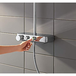 GROHE 26511000 Euphoria SmartControl Mono Shower System with Thermostat for Wall Mount, Starlight Chrome
