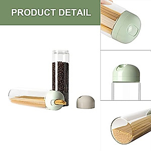 YUPHOO Spaghetti Container Storage 2 Packed Glass Pasta Jars Straw Holder Noodle Storage Containers for Pantry Counter with Lid