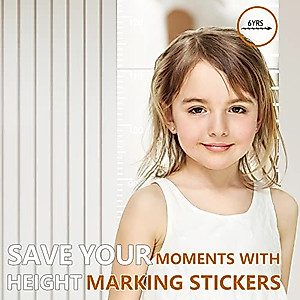 SLDIYWOW Shatterproof Growth Chart Mirror for Kids Acrylic Toddler Mirror Height Wall Ruler with Stickers Wall Mirror Full Length for Baby Children Bedroom Decor