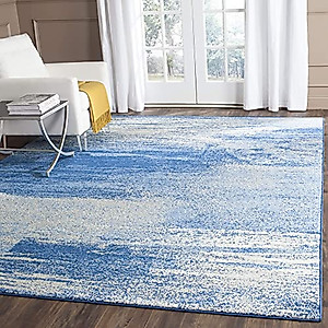 SAFAVIEH Adirondack Collection 8' x 10' Silver / Black ADR112A Modern Abstract Non-Shedding Living Room Bedroom Dining Home Office Area Rug