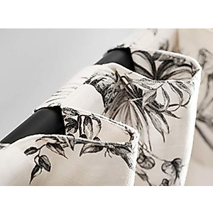 Maison d' Hermine Tailored Curtain 100% Cotton Easter One Panel 50"x108" Curtains, Easy Hanging with a Rod Pocket & Loop for Living Rooms Bedrooms Offices, Bonobo - Grey - Spring/Summer