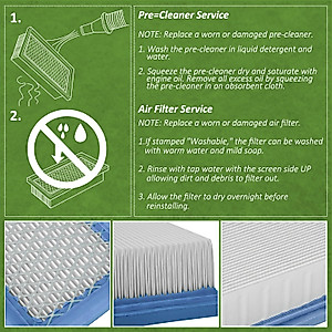 Eopzol 496077 Air Filter Cartridge for Briggs & Stratton 691643 4195 Generac 0691643 1691643 John Deere AM34093 Fits for 176400 19B400 19E400 19F400 19G700 192400 196400