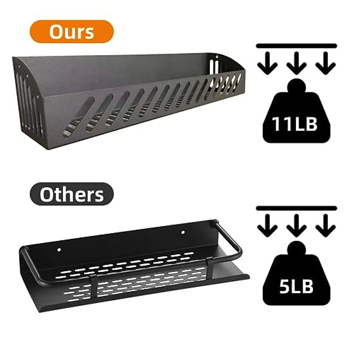 NAFCOOL Magnetic Spice Fridge Rack Shelf Organizer for Refrigerator, 2 Packs Moveable Magnetic Seasoning Organizer Shelves Kitchen Gadgets for Refrigerator Microwave Coffee Maker Washer, 15.95” Long