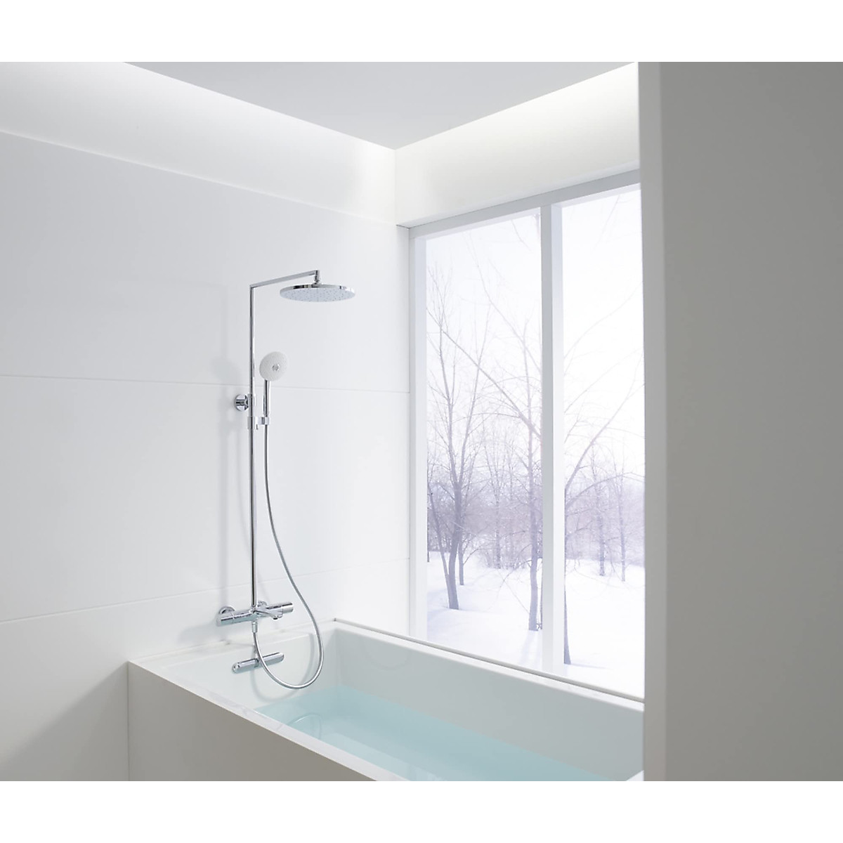 KOHLER K-1136-0 Underscore Rectangle 66-Inch x 36-Inch drop-in bath with end drain, White