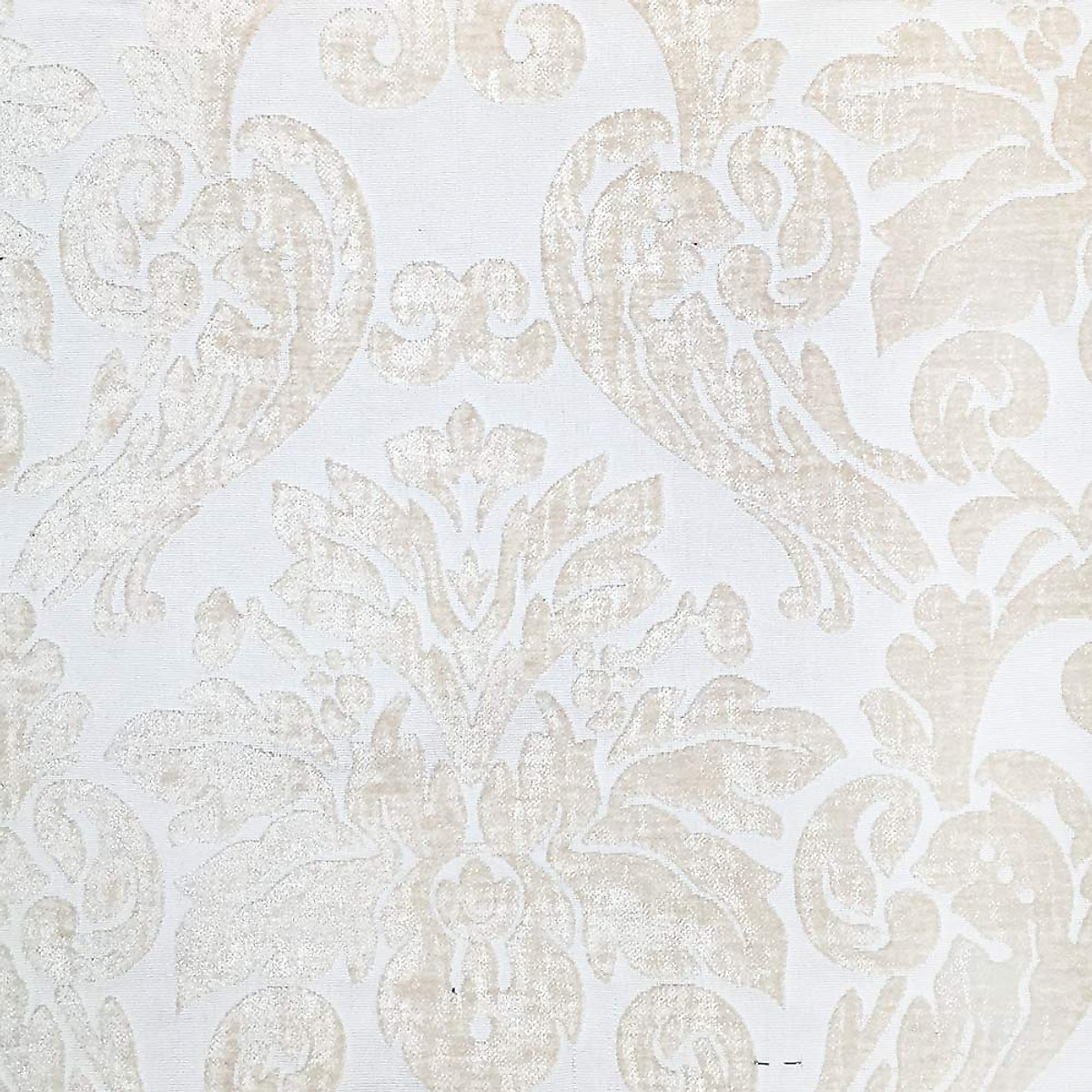 7 Colors/Velvet Tone on Tone Damask Black Fabric / /Drapery, Upholstery, Pillow, Costume/Ivory, Gold, Gray, Brown, Black, Royal Blue/Fabric by The Yard (Ivory)