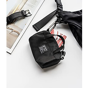 Ringke Mini Pouch Sports Bag Compatible with AirPods Pro Case and AirPods 3rd, 2nd, 1st Generation Case, Galaxy Buds Pouch, Universal Wireless Ear Buds Cover with Keychain for Women, Men - Black