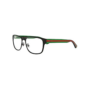 Gucci Square/Rectangle Optical Frames Black Green Red Luxury Eyewear Made In Italy Metal Frame Designer Fashion for Everyday Luxury