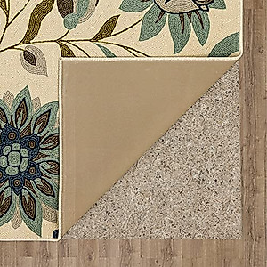 Mohawk Home Floral Nylon Area Rug, 5' x 8', Clarita Blue