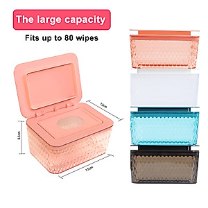 Hswt Wipes Dispenser Seal-Designed Wipe Dispenser Holder Wipes Case Box for Bathroom Keep Wipes Fresh, Dust-Proof & Non-Slip (6.7"x 4.7"x3.35")