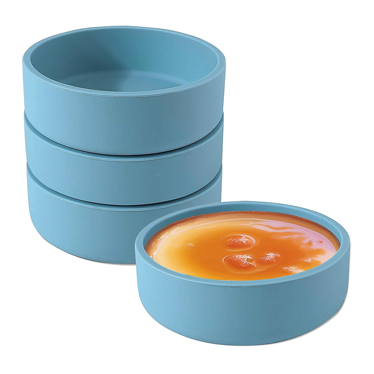 Modixun 4pcs Silicone Microwave Egg Cooker, Microwave Egg Poacher, Nonstick Poached Egg Maker Air Fryer Egg Mold for Breakfast Sandwiches Egg Bites