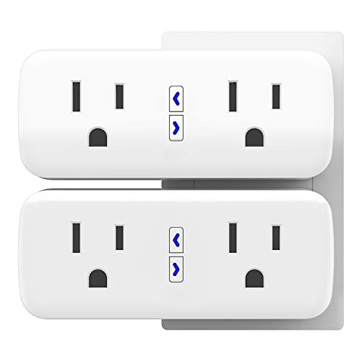 Beantech Smart Plug, 2-in-1 Compact Design 2.4 GHz Wi-Fi Smart Plug, Alexa Smart Plug Compatible with Alexa and Google Assistant, ETL Certified 120V 10A Smart Outlet with Timer, 2 Pack