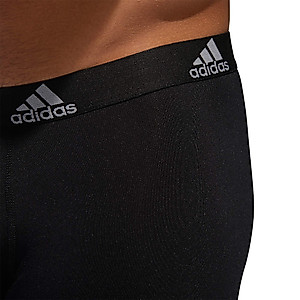 adidas Men's Microfiber Boxer Brief Underwear, Athletic fit (3-Pack), Black/Light Onix Grey/Performance, XX-Large