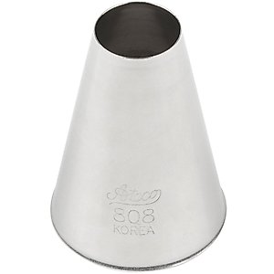 Ateco # 808 - Plain Pastry Tip .63'' Opening Diameter- Stainless Steel
