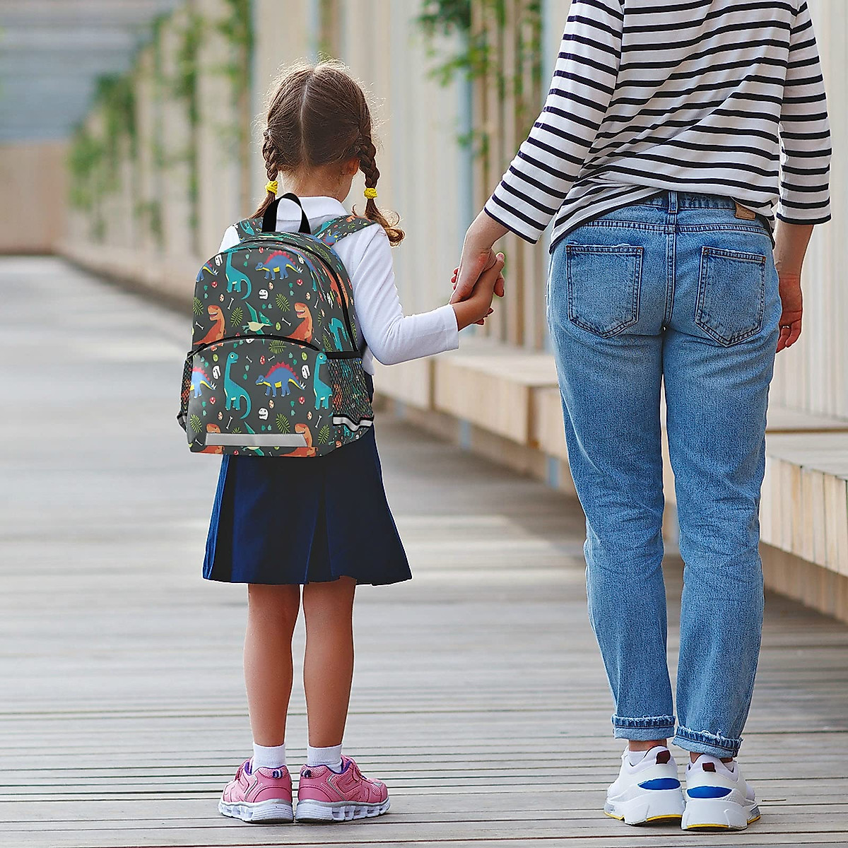 senya Kids Backpack Dinosaur Pattern Colorful Kindergarten School Bag for Toddler Girls Boys