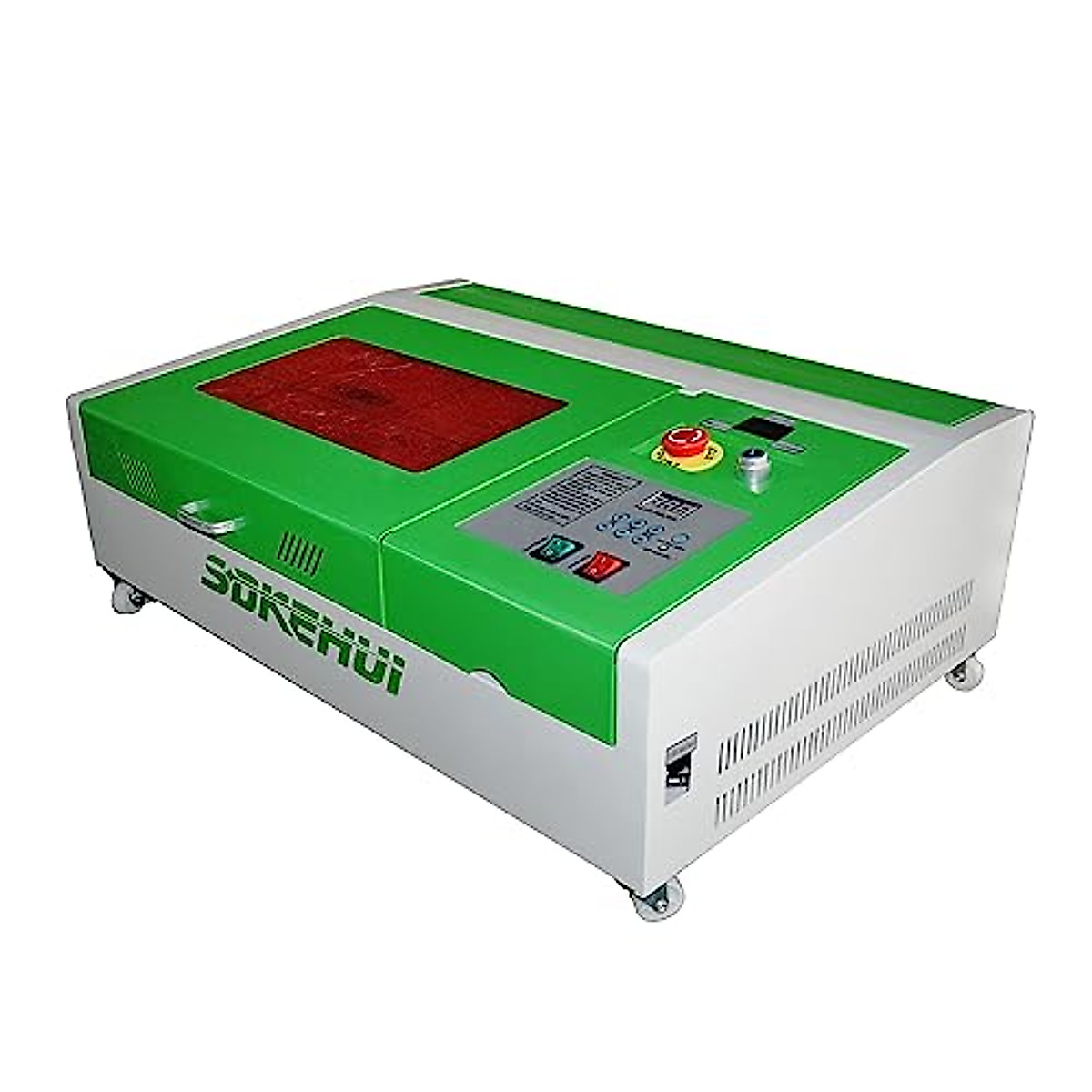 SDKEHUI Laser Engraving Machine, 40w CO2 Laser Engraver, 12x8Inch 300x200mm, LCD Display, with Built-in Rotary Axis, with USB Port