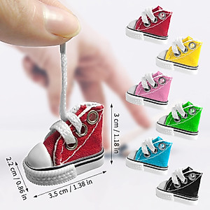 Grosun 6 Pairs Mini Shoes Mini Finger Shoes Fingerboard Shoes Doll Shoes Mini Skateboard Shoes Mini Sneakers Finger Shoes for Fingerboard Miniature Shoes Tiny Shoes for Finger (Mixed Color)