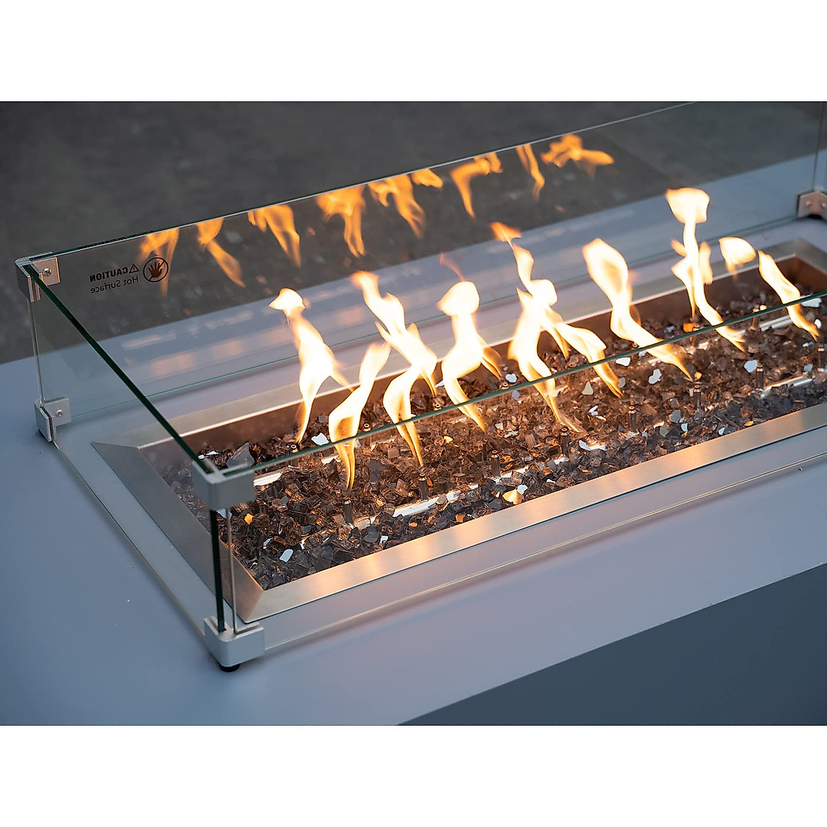 Stanbroil 10-Pound Fire Glass - 1/4 inch Reflective Tempered Fire Glass for Fireplace Fire Pit, Bronze Reflective