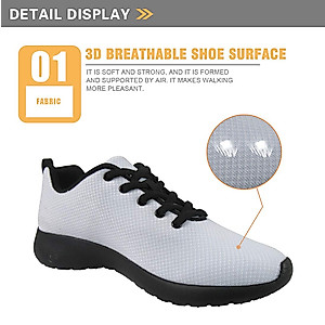 HUISEFOR Human Skeleton Running Shoes Soft Shoes for Fashion, Lightweight Outdoor Walking Shoes Easy Carry for Women Walking Assessories, Perfect for Women, Women Size 9.5, White