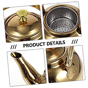 1pc Stainless Steel Exquisite Pot Water Kettle Portable Stove Coffee Pot Portable Espresso Machine Household Teakettle Portable Heater Gas Practical Tea Kettle Portable Teakettle PAMINGONO