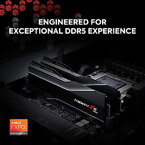 G.SKILL Trident Z5 Neo Series (AMD Expo) DDR5 RAM 32GB (2x16GB) 5600MT/s CL28-34-34-89 1.35V Desktop Computer Memory UDIMM - Matte Black (F5-5600J2834F16GX2-TZ5N)