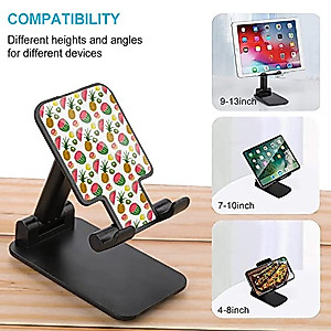 Watermelon Pineapple Kiwi Lemon Print Cell Phone Stand Compatible with iPhone Switch Tablets Foldable Adjustable Cellphone Holder Desktop Dock (4-13")