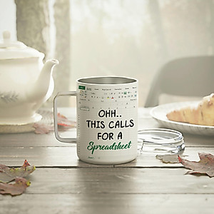 Hyturtle Accountant Gifts for Women, Men, Boss, Gifts for Accountant Coffee Tumbler Cup Mug Stainless Steel 12oz, Funny Spreadsheet Mug Gift for Accounting, Boss Coworker On Birthday Christmas