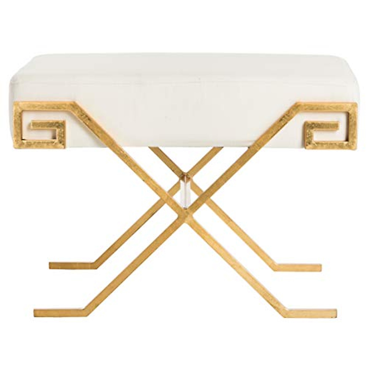 Safavieh Home Collection Luna Light Beige Greek Key Bench