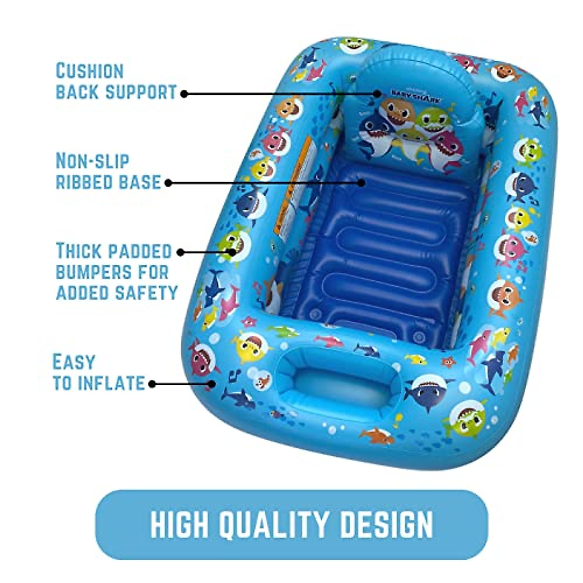 Nickelodeon Baby Shark "Making a Splash" Inflatable Tub