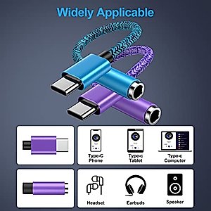 USB C to 3.5mm Audio Adapter Android Samsung Headphone Adapter USB C to Aux Audio Dongle Cable Cord for Samsung Galaxy S23 Ultra S22 S21 S20 FE S10 S9 S8 A54 A14 A53 A23 A13 A03S A02S A12 A32 A50 A71