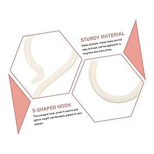 NOLITOY 40pcs No Towel Clothes Type Bags Sundries Free Headband Cups S-Shaped Hanging Jewelry S Organizer Hanger Shirt Anti-Drop Office for Plastic Hooks Metal Kitchen Punching Heavy Duty