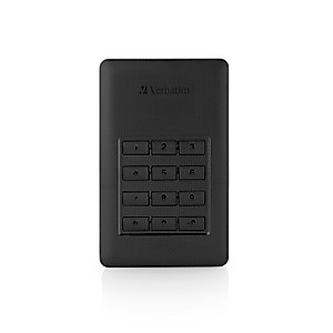 Verbatim 53401 1 TB Store 'n' Go Secure Portable HDD with Keypad Access - Black
