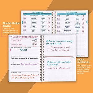 Budget Planner - Monthly Finance Organizer with Expense Tracker Notebook to Manage Your Money Effectively, Undated Finance Planner/Account Book, Start Anytime, 1 Year Use, A5, Yellow Flower