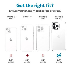 Speck iPhone 13 Pro Max Case - Drop Protection Fits iPhone 12 Pro Max & iPhone 13 Pro Max Phones - Clear Case, Built for MagSafe - Anti-Yellowing & Anti-Fade with Dual Layer Slim Design - GemShell