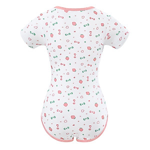 Littleforbig Cotton Romper Onesie Pajamas Bodysuit - Baby Berries Onesie M