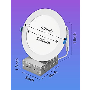 Govee Smart Recessed Lighting 6 Inch, Wi-Fi Bluetooth Direct Connect RGBWW LED Downlight, 65 Scene Mode, Work with Alexa & Google Assistant, LED Recessed Lighting with Junction Box, 1100 Lumen, 2 Pack