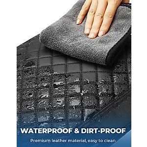 ISSYAUTO Center Console Cover Armrest lid Cover Compatible with 2009-2015 Pilot, Leather Arm Rest Covering for Car, Well-Make Durable Middle Console Cover Armrest Box Protective Cover