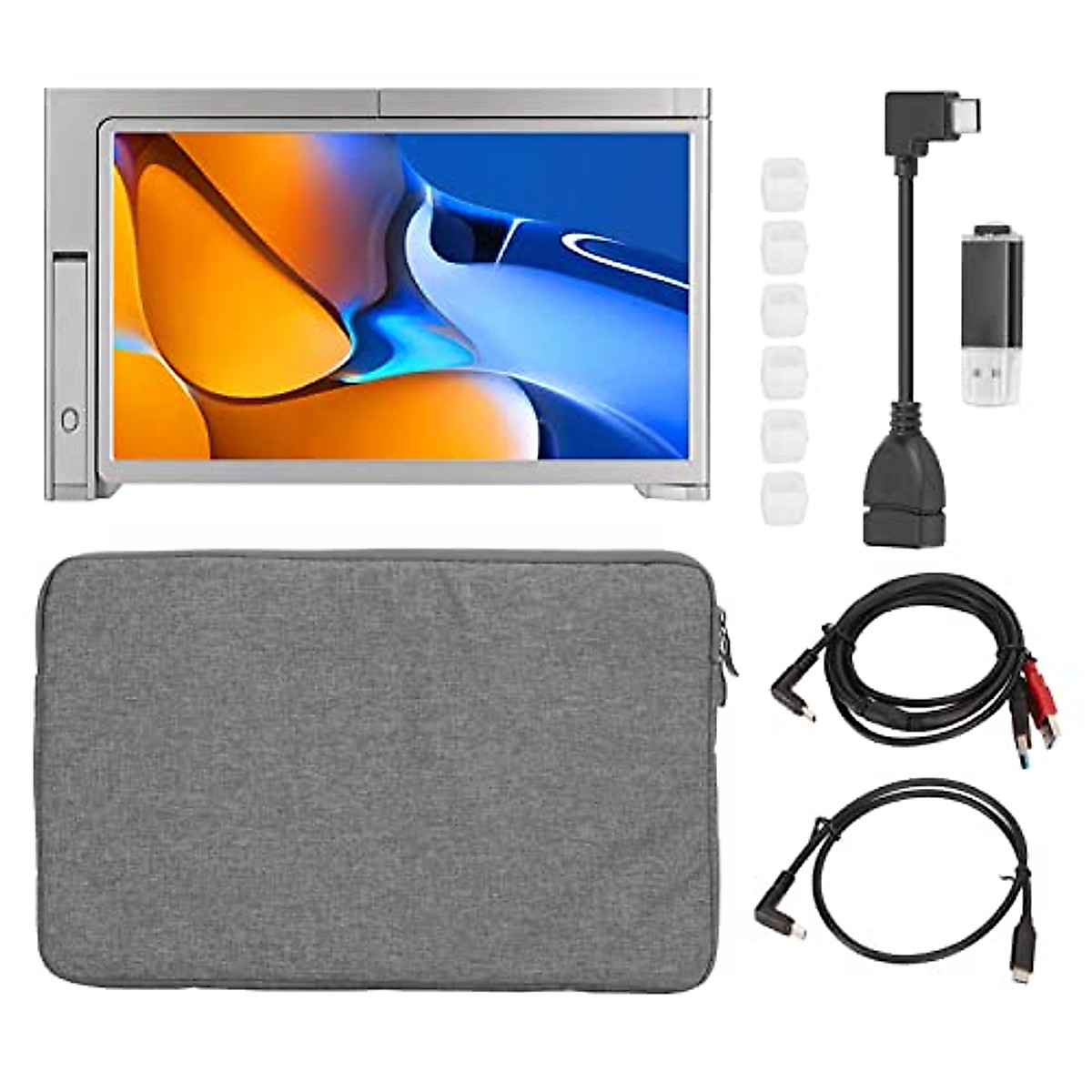 Asixxsix 13.3 Inch Triple Portable Monitor, Rotating FHD 1080P IPS ...