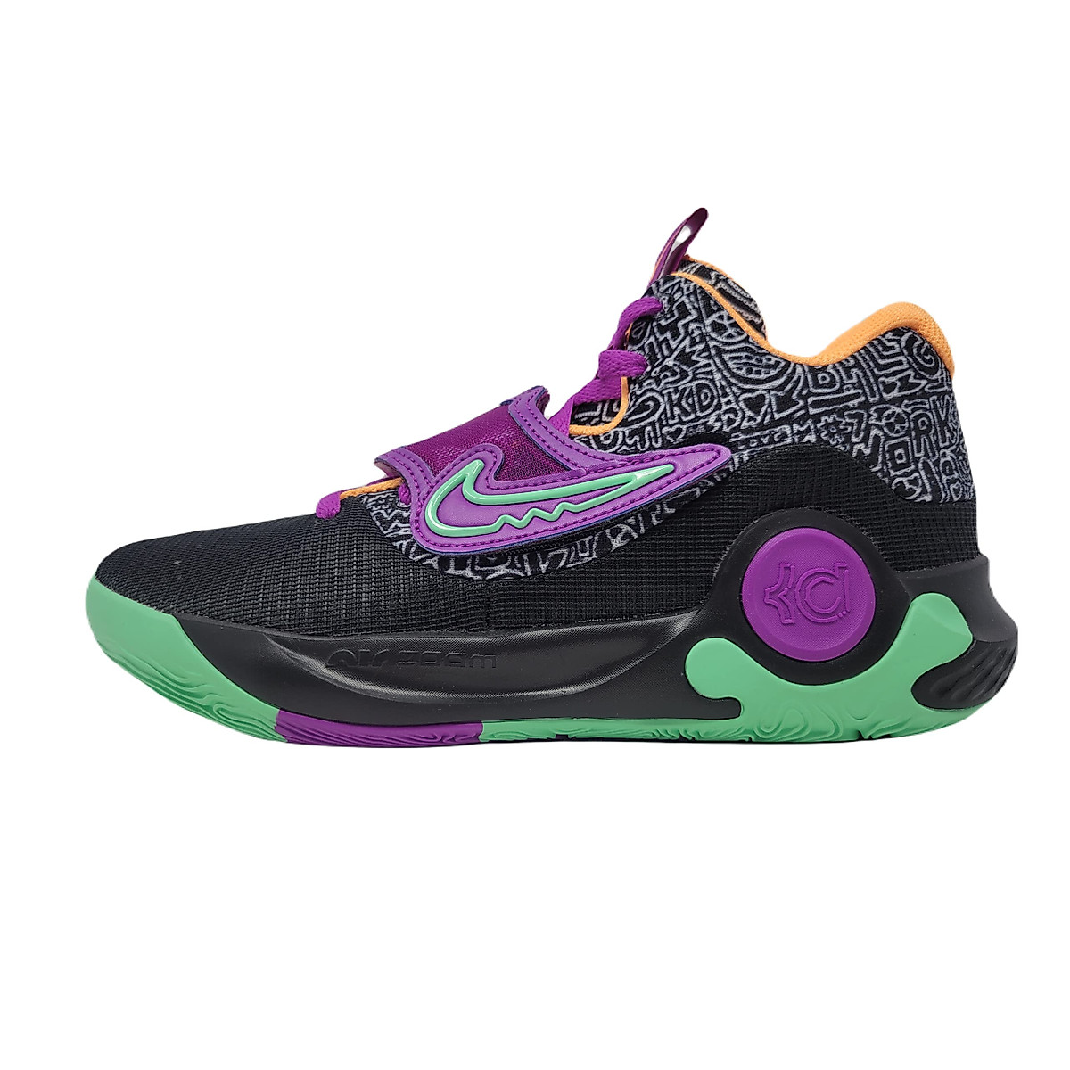 Nike Mens Trey 5 X Basketball Shoes, Black/Vivid Purple-Peach Cream, 11 M US