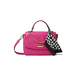 Anne Klein Womens Anne Klein Top Handle Satchel W/ Swag Chain lock tote, Orchid, One Size US