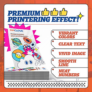 INKCLOUD Higher Yield 63XL Ink Cartridges Replacement for HP 63 Ink 63XL Work with HP OfficeJet 3830 4650 4655 5255 5258 Envy 4520 4512 4513 4516 DeskJet 1112 3630 2132 Printer(2 Black, 1 Tri-Color)