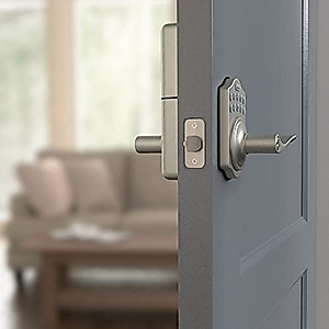 Amazon Basics Electronic Keypad Entry Lever Door Lock, Satin Nickel, 7.83 cm x 12.91 cm