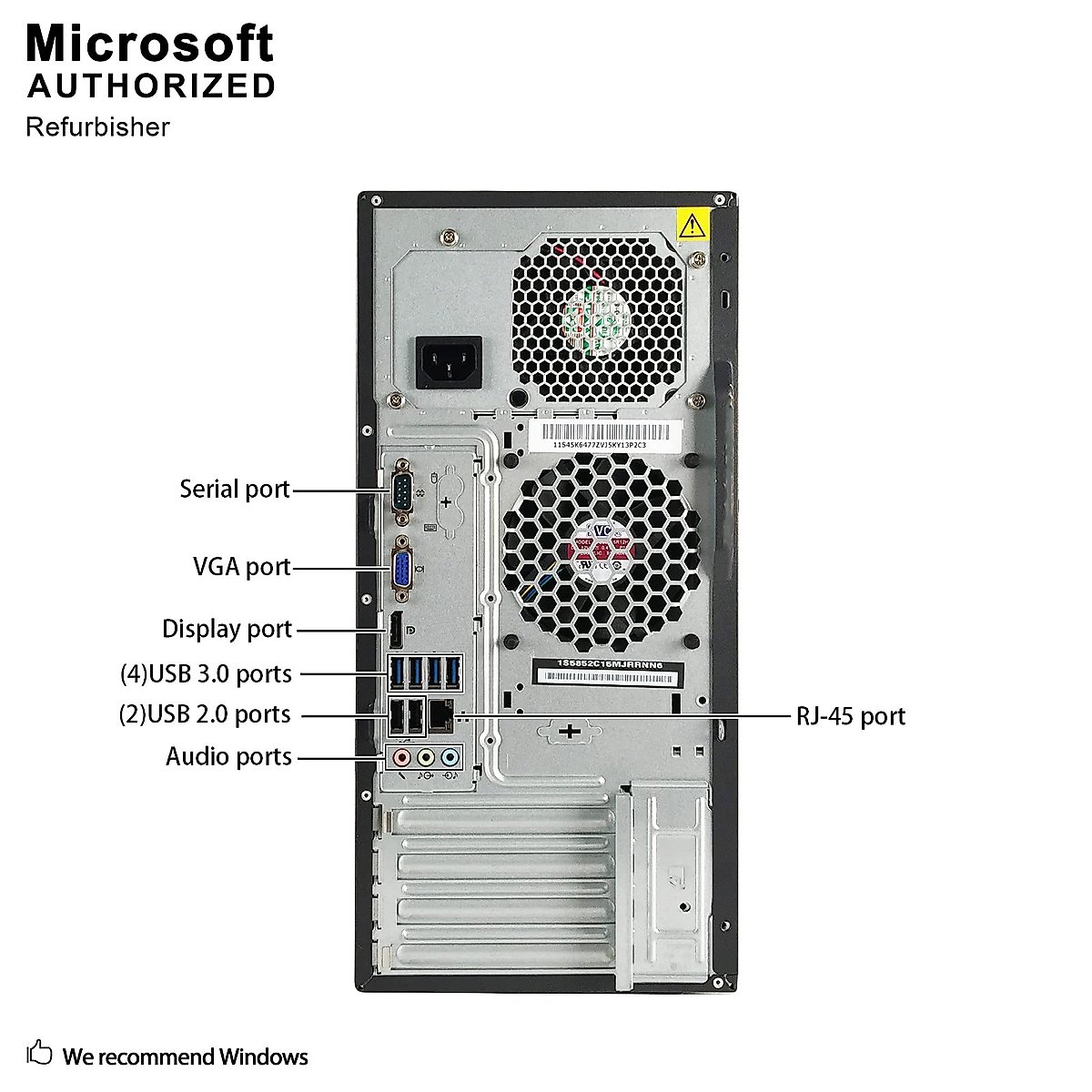 Lenovo ThinkCentre Business Computer, Intel Core i5, 16G DDR3, 512G SSD, 2T, VGA, DP, WiFi, BT 4.0, DVD, Win 10 64 Bit-Multi-Language(CI5)(Renewed)