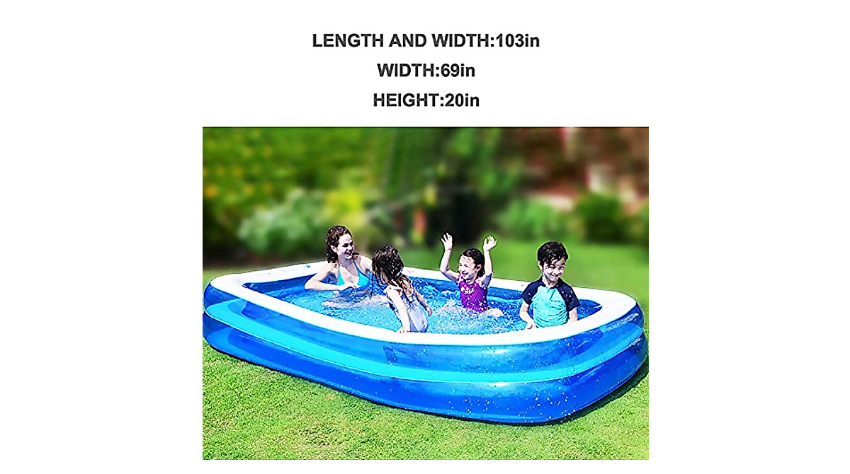 ACETOP Family Inflatable Pool - Durable & Easy Setup Fun!