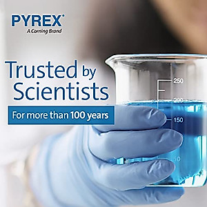 PYREX Griffin Borosilicate Glass Beaker - Low Form Graduated Measuring Beaker with Spout – Premium Scientific Glassware for Laboratories, Classrooms or Home Use - PYREX Chemistry Glassware, 1L, 2/Pk