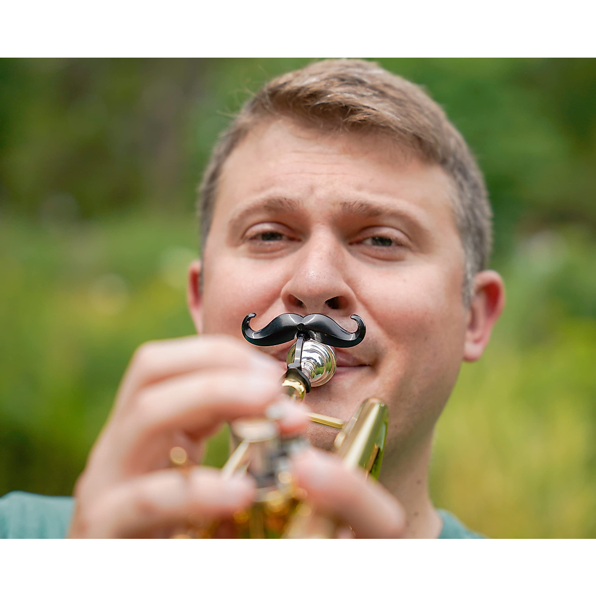 Brasstache - The Original Clip-on Mustache for Trumpet Mouthpiece