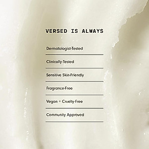 Versed Day Dissolve Cleansing Balm - Makeup Melting Balm Infused with Vitamin E + Eucalyptus Oil to Calm Skin - Oil Based Double Cleanser with Avocado + Jojoba Oil (2.3 oz)