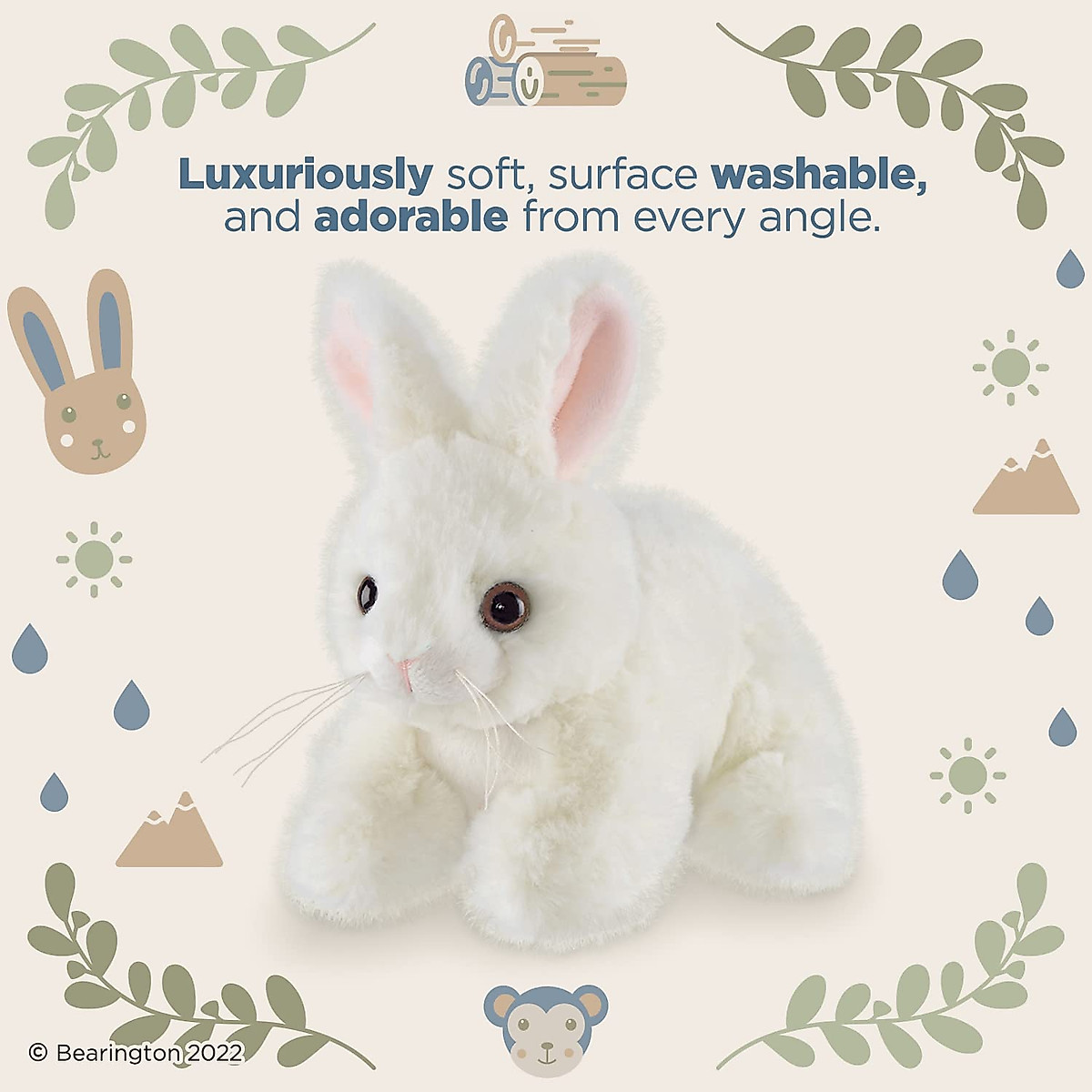 Bearington Lil' Jumpy The Stuffed Bunny Rabbit, 7 Inch Stuffed Easter Bunny