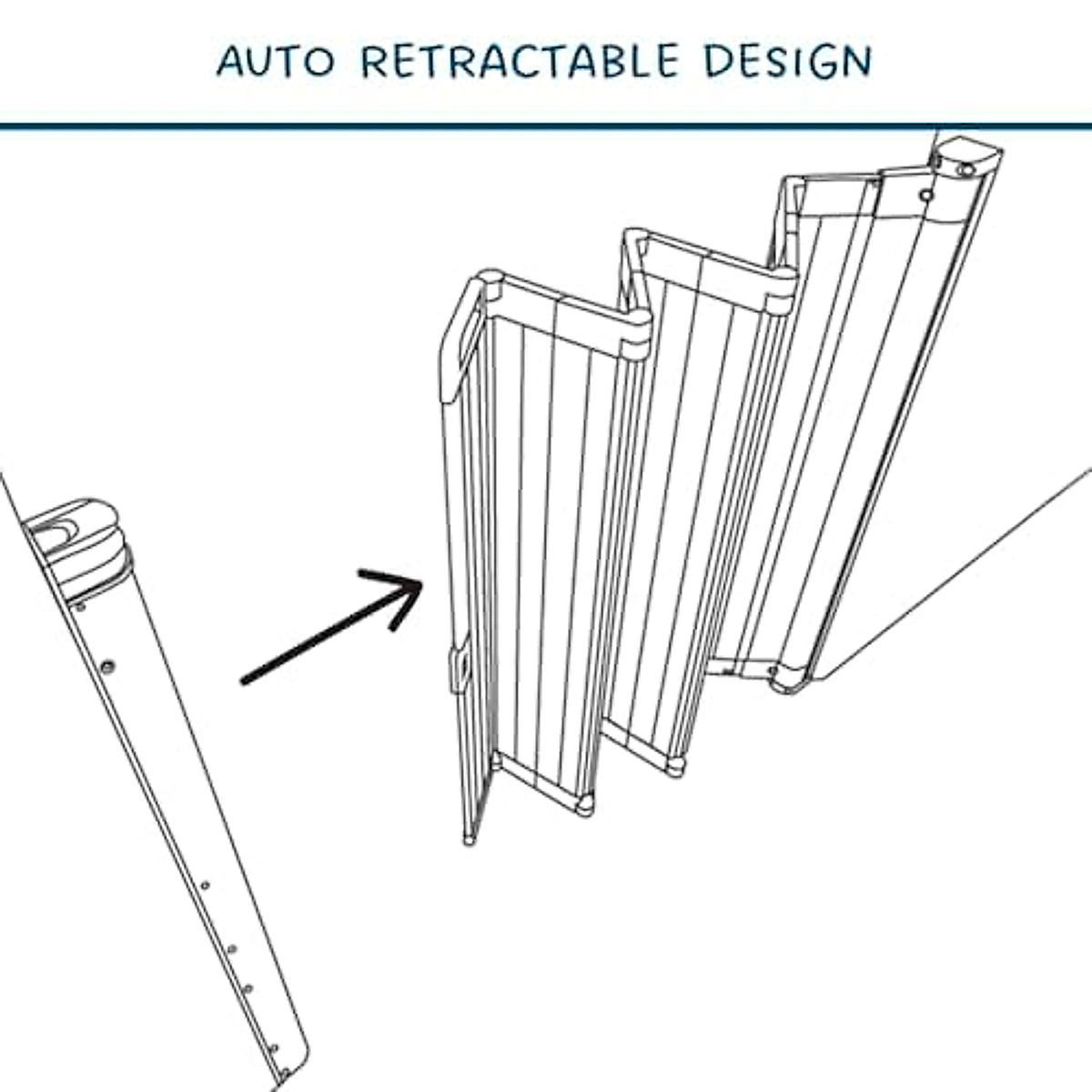 BabyDan Guard Me, Auto Retractable Safety Gate, Fits 22" - 36" Openings, White