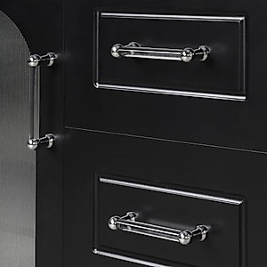 Favfurish 24" Bathroom Vanity with Sink,Wooden Storage Cabinet with Glass Door and Drawers,Adjustable Shelf,Single Undermount Ceramic Basin,for Bath,Easy to Assemble,Black